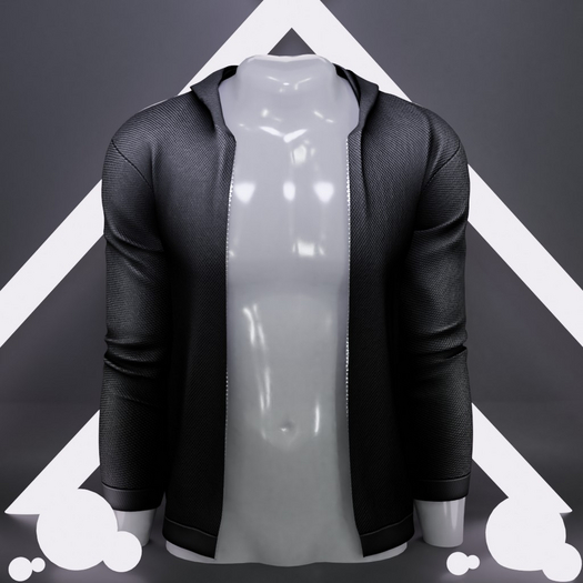 Second Life Marketplace - RUFF - Myles Hoodie - Black