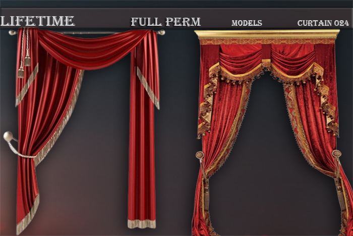 Second Life Marketplace - LIFETIME Full Perm Curtain Models 024