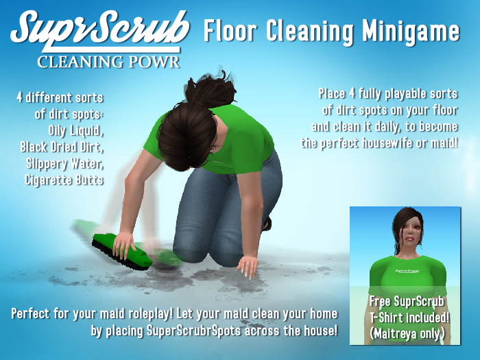 Second Life Marketplace - SuprScrub Floor Cleaning Minigame