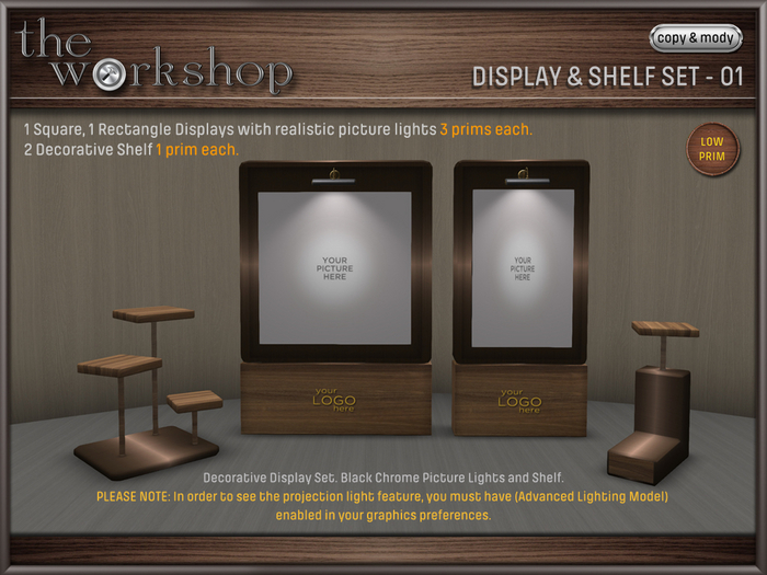 Second Life Marketplace - DISPLAY & SHELF SET-01