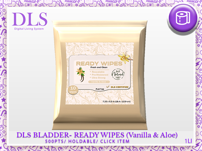 Second Life Marketplace - DLS Bladder 2.0 - Ready Wipes (Vanilla and Aloe)