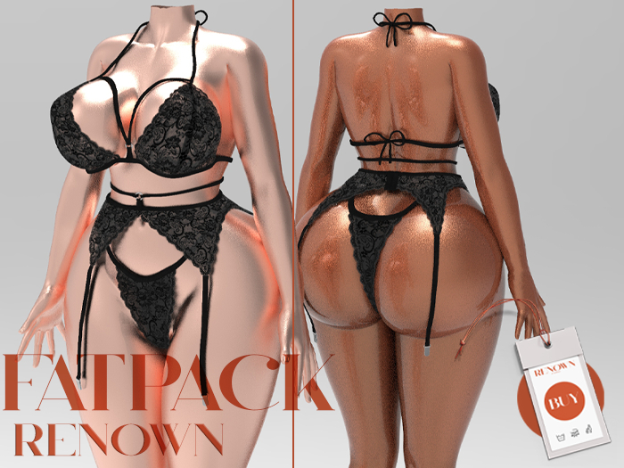 Second Life Marketplace Renown Lingerie [fatpack] [peach Body]