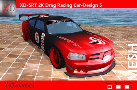 Second Life Marketplace - XD-SRT 2K -Drag Racing Car with Paint Design ...