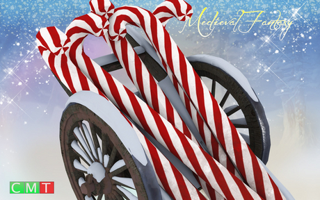 Second Life Marketplace - [MF] Christmas Snowy Cart full of Giant Candy ...