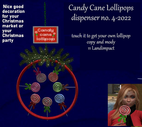 Second Life Marketplace - Candy Cane dispenser 4-2022 VB