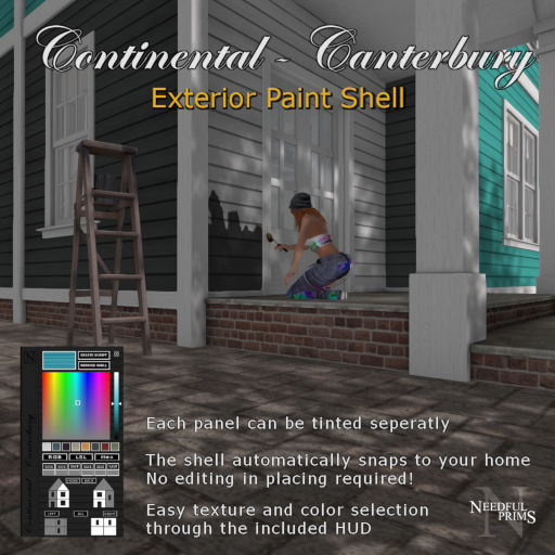 Second Life Marketplace - Continental - Canterbury Exterior Paint Shell