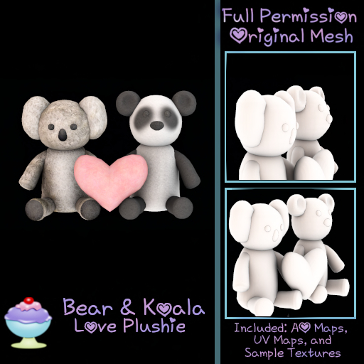 Second Life Marketplace - [Sherbert] Full Perm Bear & Koala Love ...