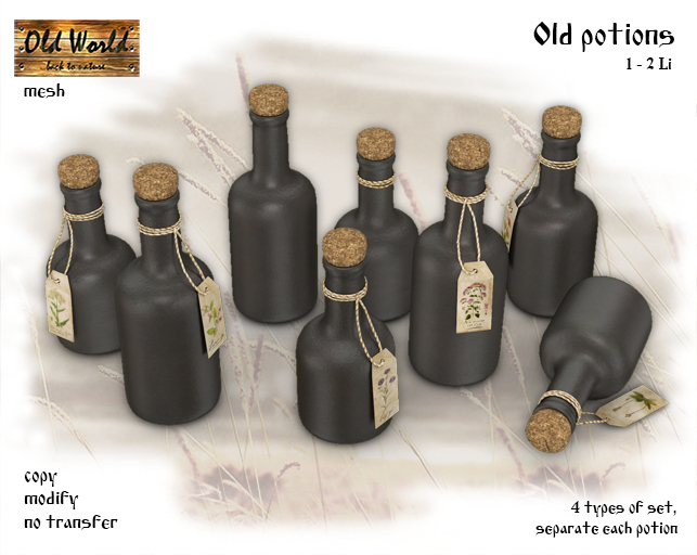 Second Life Marketplace - Old Potions v1 - black - Old World - Medieval ...