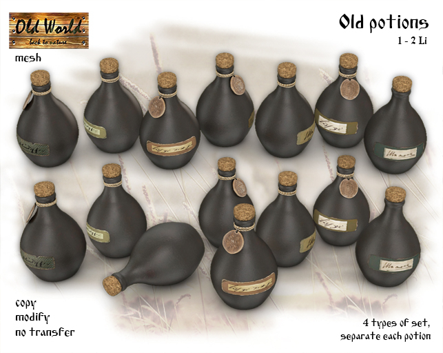 Second Life Marketplace - Old Potions v2 - black - Old World - Medieval ...