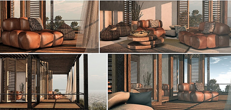 Second Life Marketplace - Concept} *17. Los Altos. Sofa B Adult . RARE