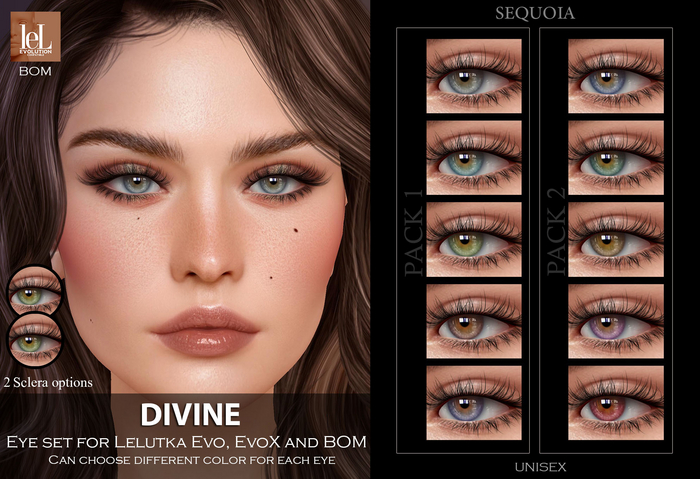 Second Life Marketplace - FATPACK::Sequoia:: Divine eye set for LeLutka ...