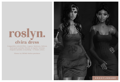 Second Life Marketplace - roslyn. elvira dress. demo
