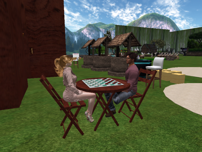 Second Life Marketplace - MESH GAME TABLE AND CHAIRS (3 LI)