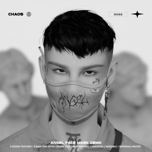 Second Life Marketplace - CHAOS. angel face mask_DEMO