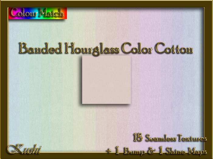 Second Life Marketplace - Banded Hourglass Color Cotton Solids Seamless ...