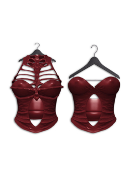 Second Life Marketplace - VINYL - Fike Cage & Top Pak Red