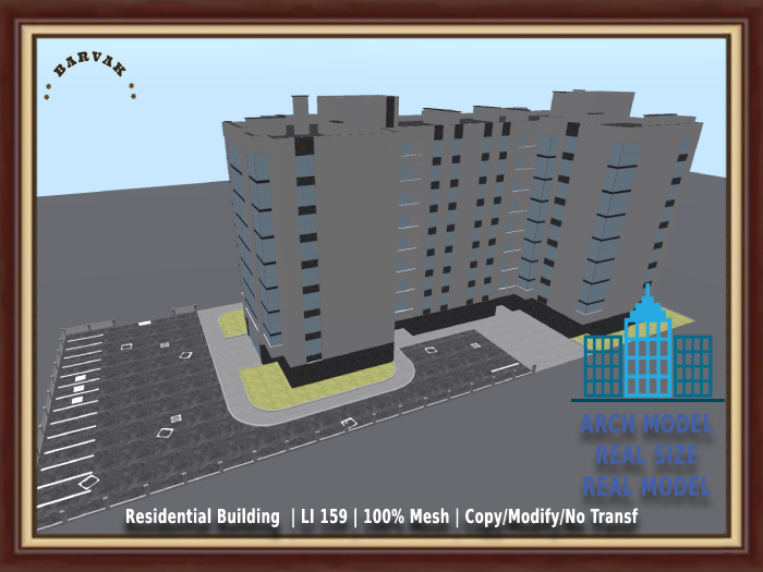 Second Life Marketplace - Residential Building with Parking Lot - Arch ...