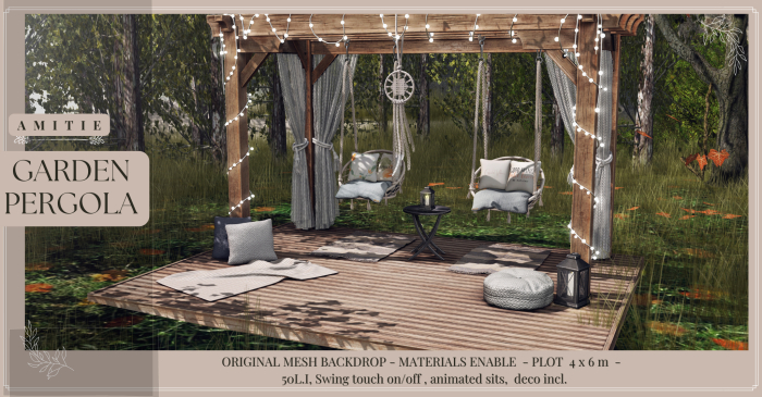 Second Life Marketplace - Amitie Garden Pergola