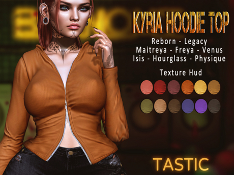 Second Life Marketplace - Tastic-Kyria Hoodie Top