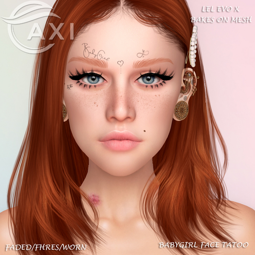 Second Life Marketplace - AXI-Babygirl Face Tattoo LELUTKA EVO X (ONLY ...