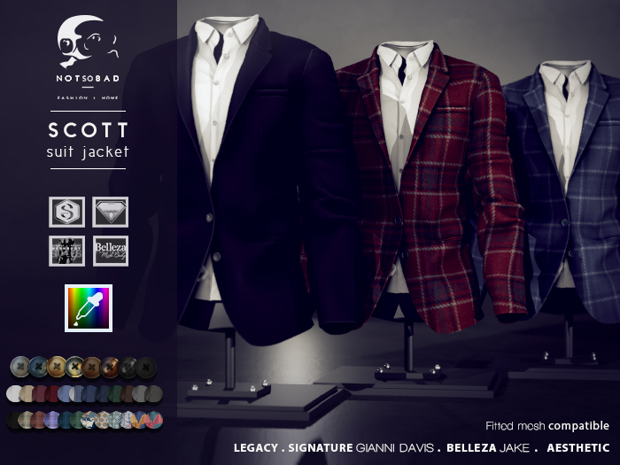 Second Life Marketplace - not so bad . mesh . SCOTT suit jacket . full ...