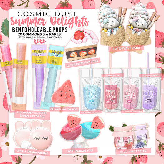 Second Life Marketplace - [Cosmic Dust] - Strawberry Cake