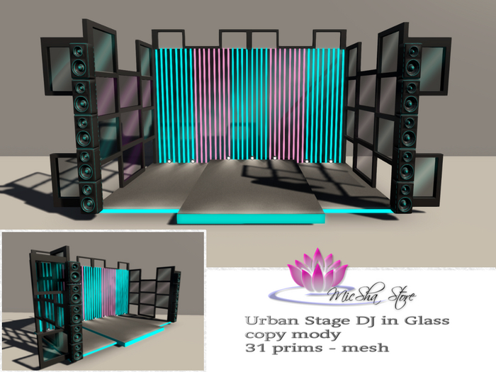 Second Life Marketplace - BOX- URBAN STAGE DJ GLASS