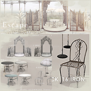 Second Life Marketplace - 16) {anc} escape / chair (iron)