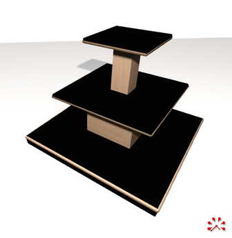 Second Life Marketplace - Pyramid Display for Shops in Wood and Black ...
