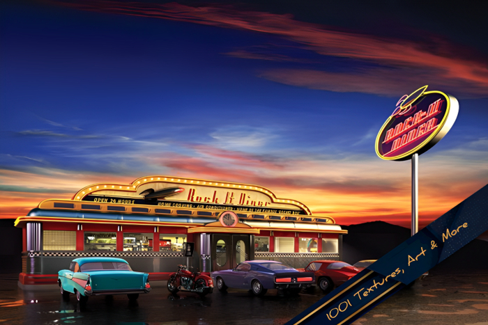 Second Life Marketplace - Retro Diner - Full Perm Texture