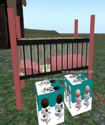 Second Life Marketplace - Twins! Prim baby boy and girl. Make sound ...