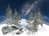 Second Life Marketplace - RW - Snowy icy winter pond pines with (and ...