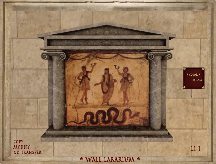 Second Life Marketplace - Wall Lararium Roman style frame - VR