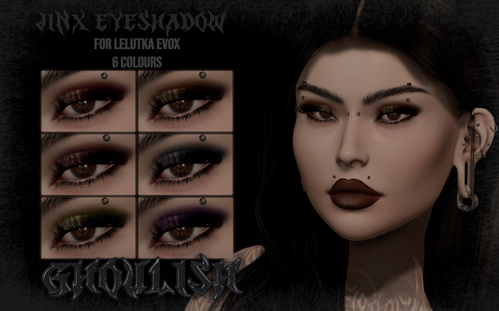 Second Life Marketplace - GHOULISH - Jinx Eyeshadow LEL EVOX