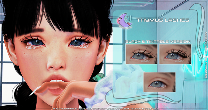 Second Life Marketplace - moonwaii . thymus lashes (evox applier)