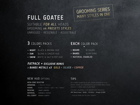 Second Life Marketplace - [MAGNIFICENT] DEMO FULL GOATEE - Grooming ...