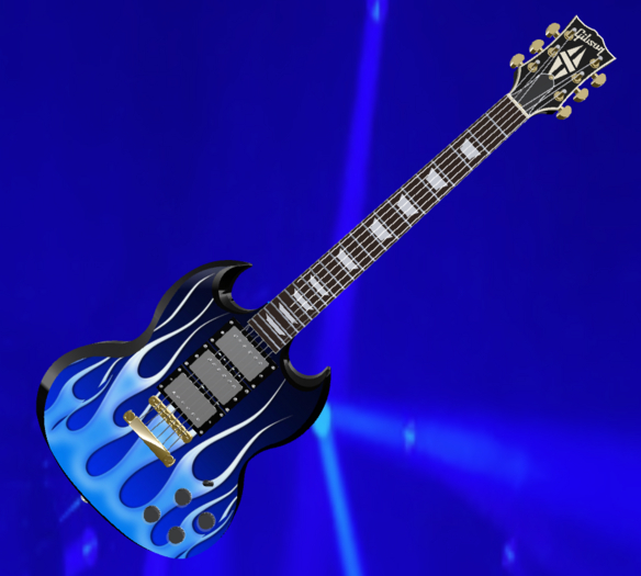 Second Life Marketplace - DHA Vintage SG Blue Flame Navy Back (Box)