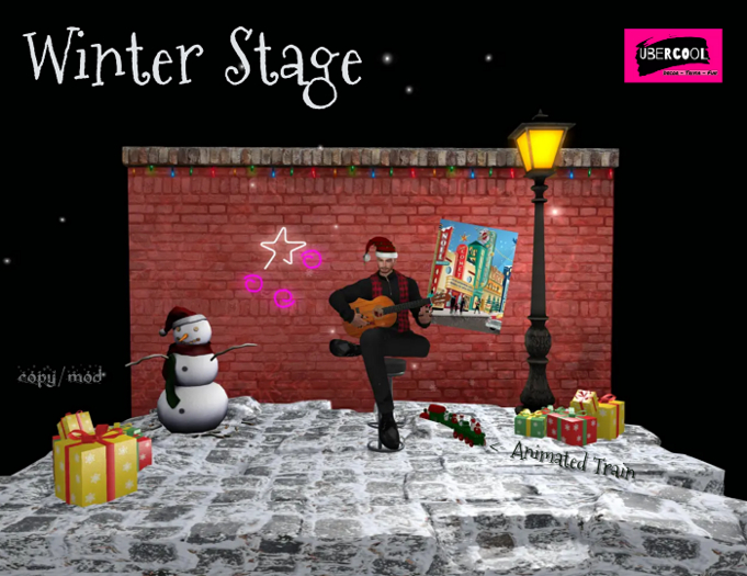 Second Life Marketplace - *uC* Christmas Winter Stage / backdrop ...