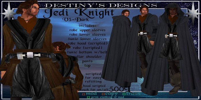 Second Life Marketplace - !~DD~! Jedi Knight - V3-Dark