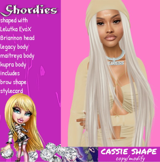 Second Life Marketplace Cassie Shape Lelutka Evox Briannon Head
