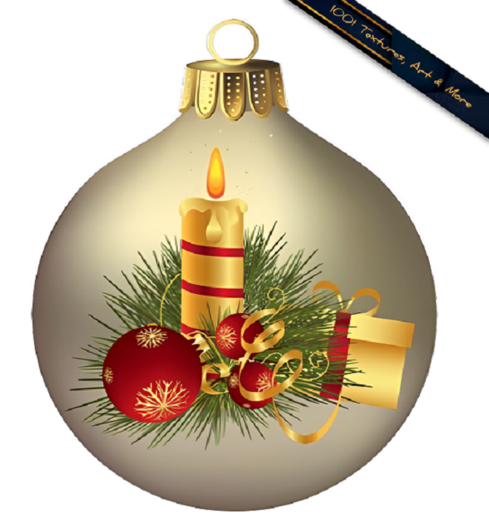Second Life Marketplace - Golden Christmas Ball Alpha Texture - Full Perm