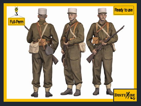 Second Life Marketplace - ::DisturbeD:: Jules Old French Soldier ...