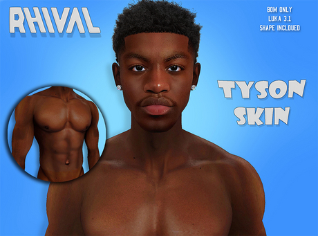 Second Life Marketplace - RHIVAL. "Tyson" Skin