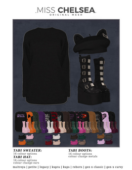 Second Life Marketplace - .miss chelsea. Tabi Boots Orange