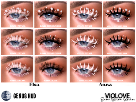 Second Life Marketplace - VIOLOVE / Snow Queen Lashes HD / Lelutka Evo ...