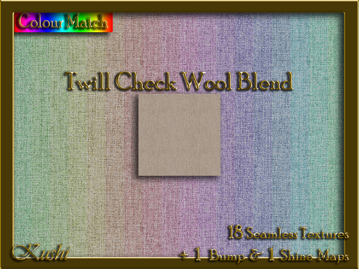 Second Life Marketplace - Twill Check Wool Blend Solids Seamless ...