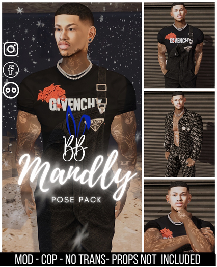 Second Life Marketplace - Bad Bunny - Mandly Pose Pack