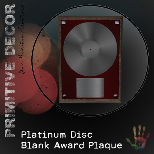 Second Life Marketplace - PRIMitive Decor - Blank Award Plaque ...