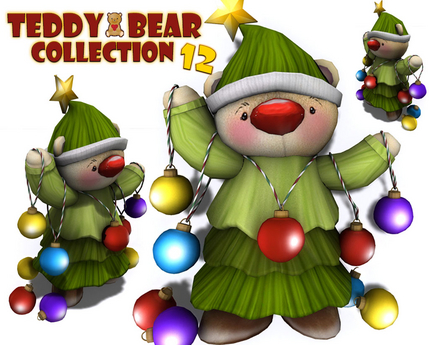 Second Life Marketplace - !CB! Christmas Teddy Bear #12 Tree Decorating