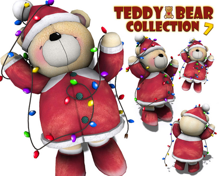 Second Life Marketplace - !CB! Christmas Teddy Bear #7 Lights
